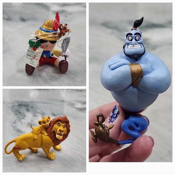 Holiday | Disney Ornaments Lion King Aladdin Genie And Pinocchio | Poshmark